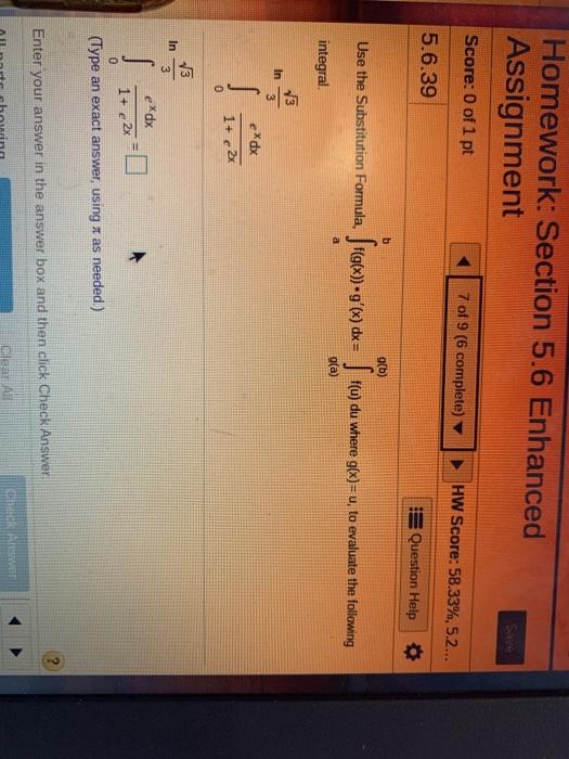 Solved Homework Section 5 6 Enhanced Assignment Score 0 Of