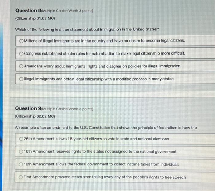 Solved Question 6 Multiple Choice Worth 3 points) | Chegg.com