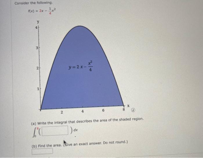 Solved Consider the following. f(x)=2x−41x2 (a) Write the | Chegg.com