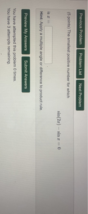 Solved Previous Problem Problem List Next Problem (5 points) | Chegg.com