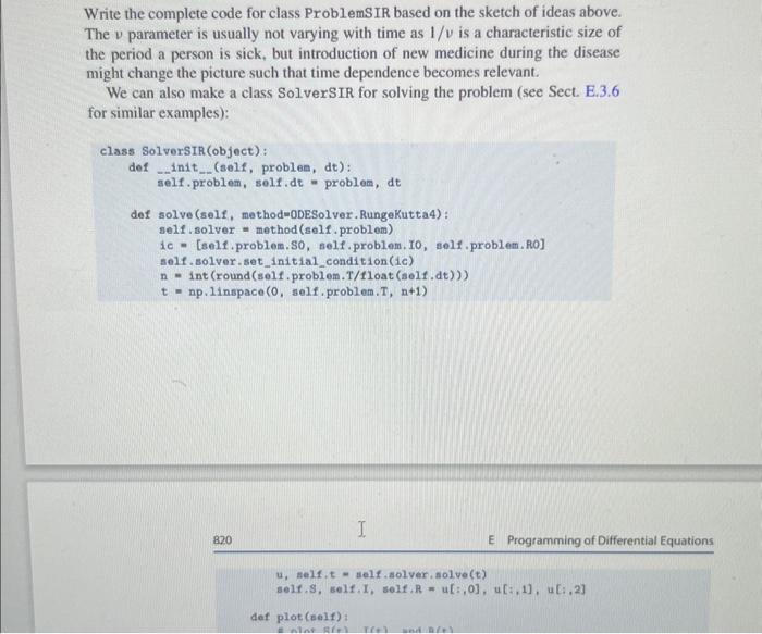 Solved Exercise E.42: Introduce problem and solver classes | Chegg.com
