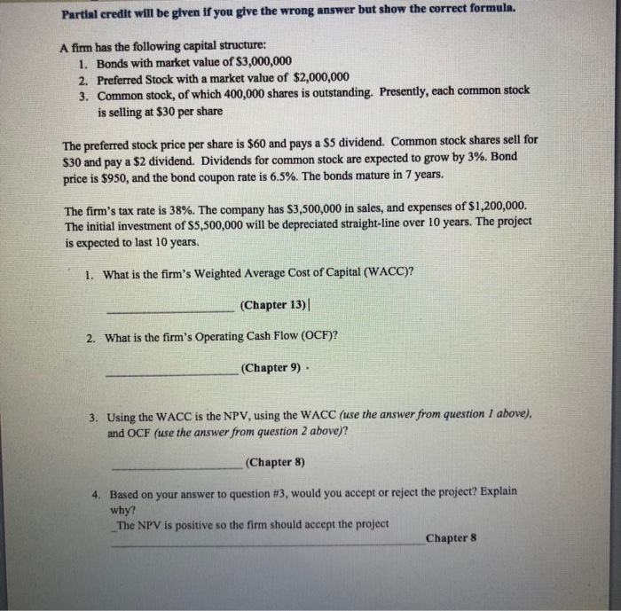 Solved Partial credit will be given if you give the wrong | Chegg.com