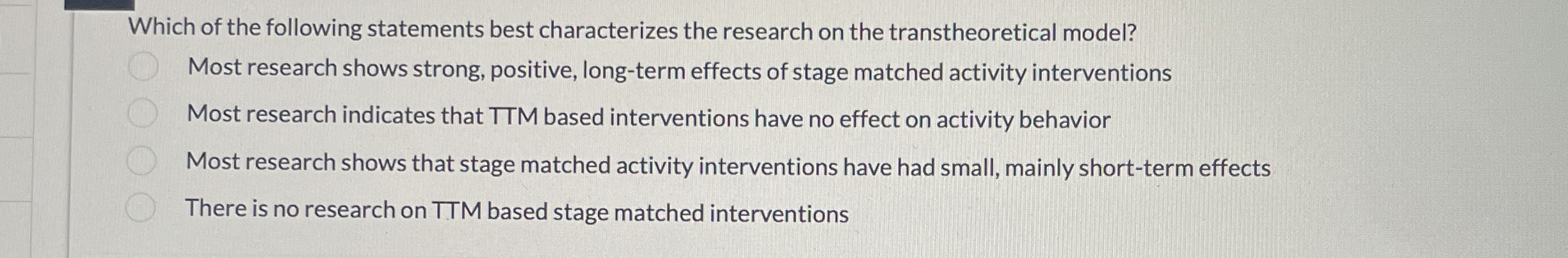 Solved Which of the following statements best characterizes | Chegg.com