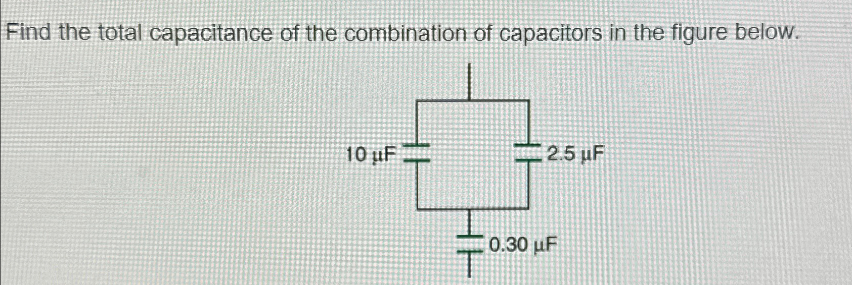 Solved Find the total capacitance of the combination of | Chegg.com