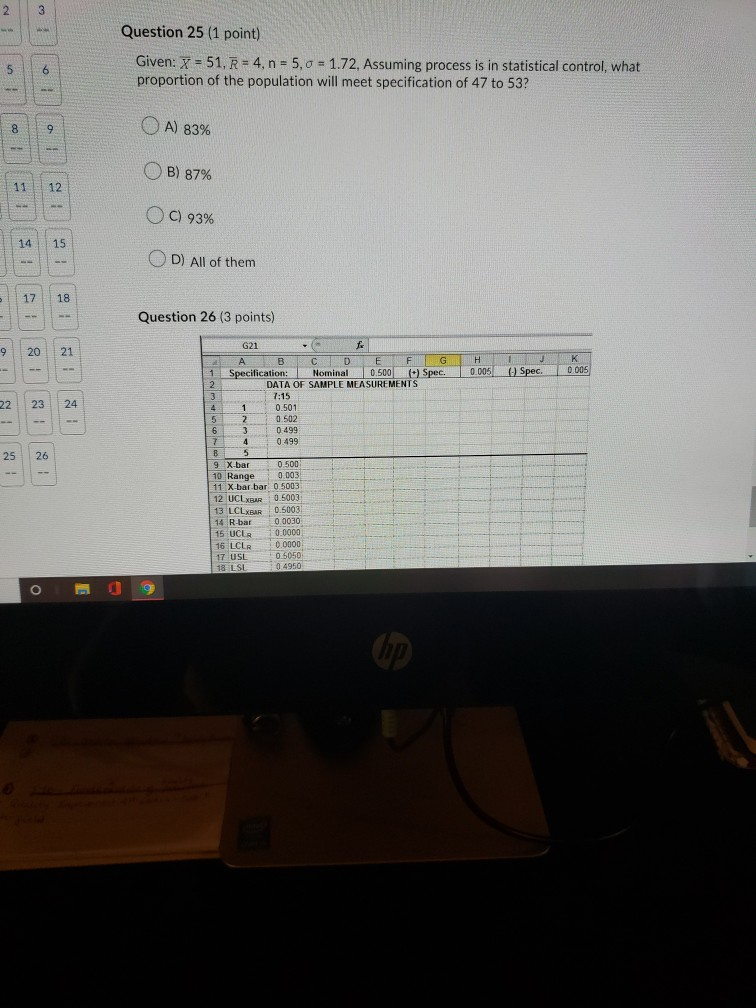 Solved 2 3 Question 22 (1 point) A process being monitored | Chegg.com