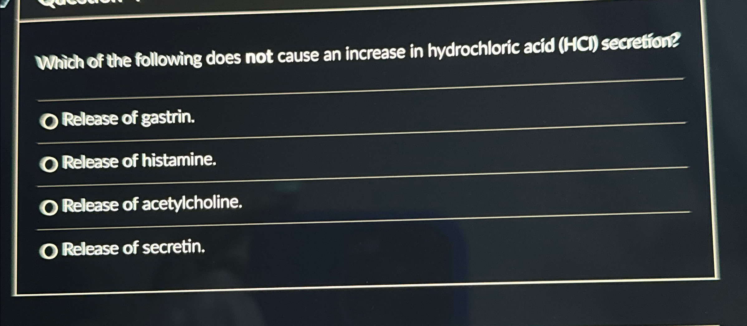 Solved Which of the following does not cause an increase in | Chegg.com