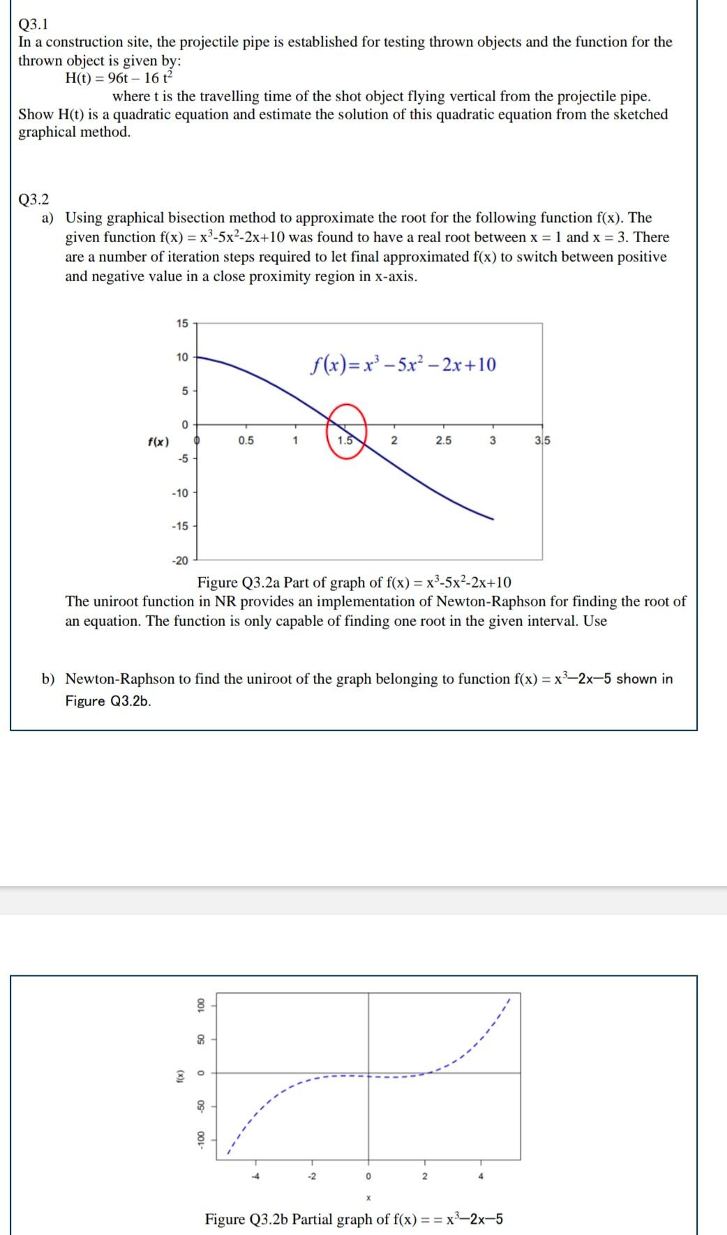 Solved Q3.1 In a construction site, the projectile pipe is | Chegg.com