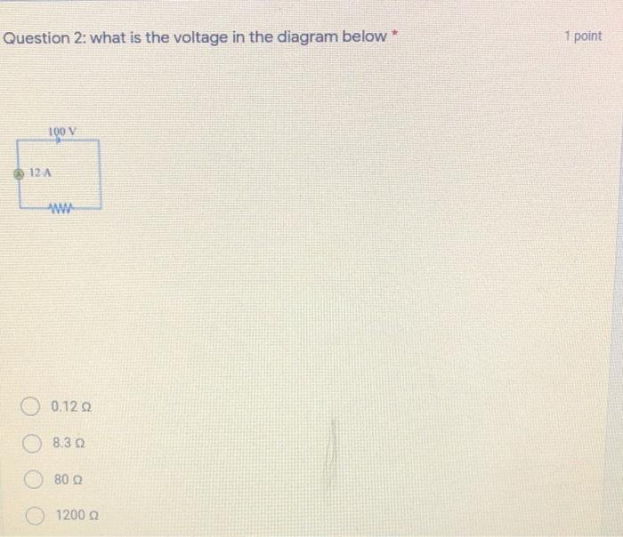 Solved Question 2: what is the voltage in the diagram below | Chegg.com