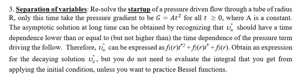Solved Separation of ﻿variables: Re-solve the startup of ﻿a | Chegg.com