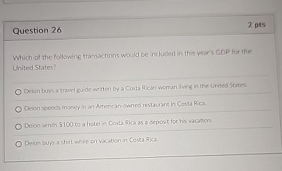 Solved Question 262 ﻿ptsWhich of the following transections | Chegg.com