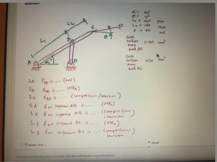 Solved QUESTION 1 72.0 L 140 P22 o = 120 Cross section Prea | Chegg.com