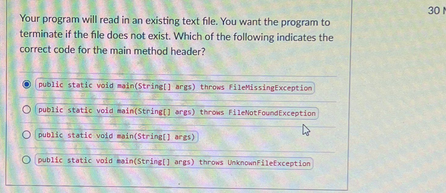 Solved Your program will read in an existing text file. You | Chegg.com