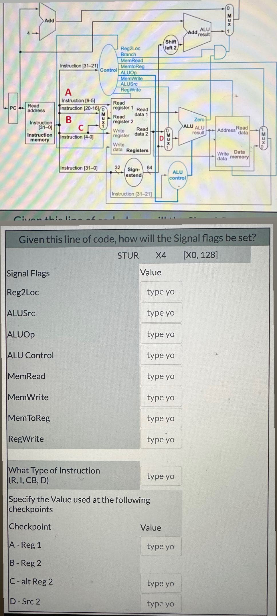 Solved Given this line of code, how will the Signal flags be | Chegg.com