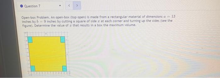Solved Question 7 > Open-box Problem. An open-box (top open) | Chegg.com