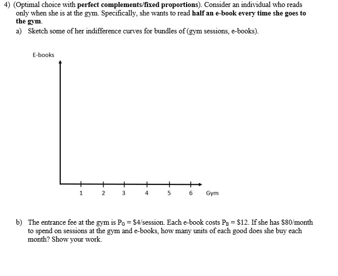 Solved 1) (Optimal choice with perfect complements/fixed | Chegg.com
