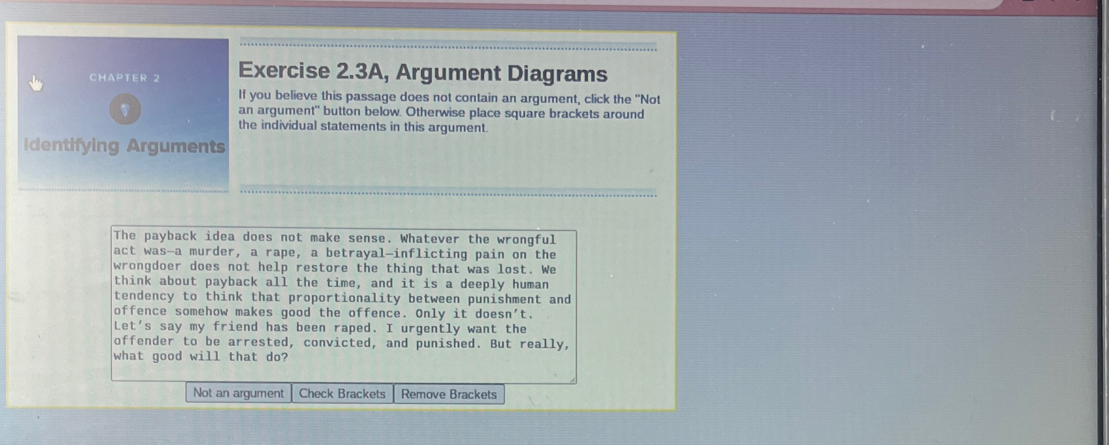 Solved CHAPTER 2Exercise 2.3A, ﻿Argument DiagramsIf you | Chegg.com