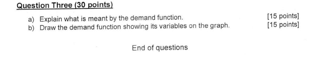 Solved Question Three ( 30 points) a) Explain what is meant | Chegg.com