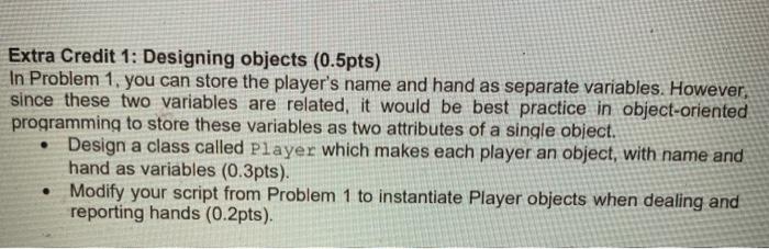 Solved PROBLEM 1: Instantiating objects (4 points) You and | Chegg.com