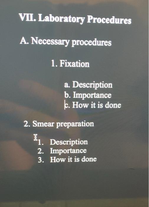 Solved VI. Laboratory Procedures A. Necessary procedures 1. | Chegg.com