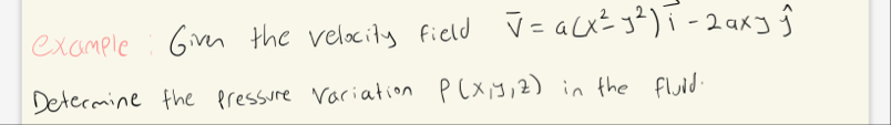 Solved example Given the velocity field | Chegg.com