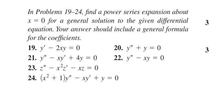 Solved In Problems 19 24 Find A Power Series Expansion