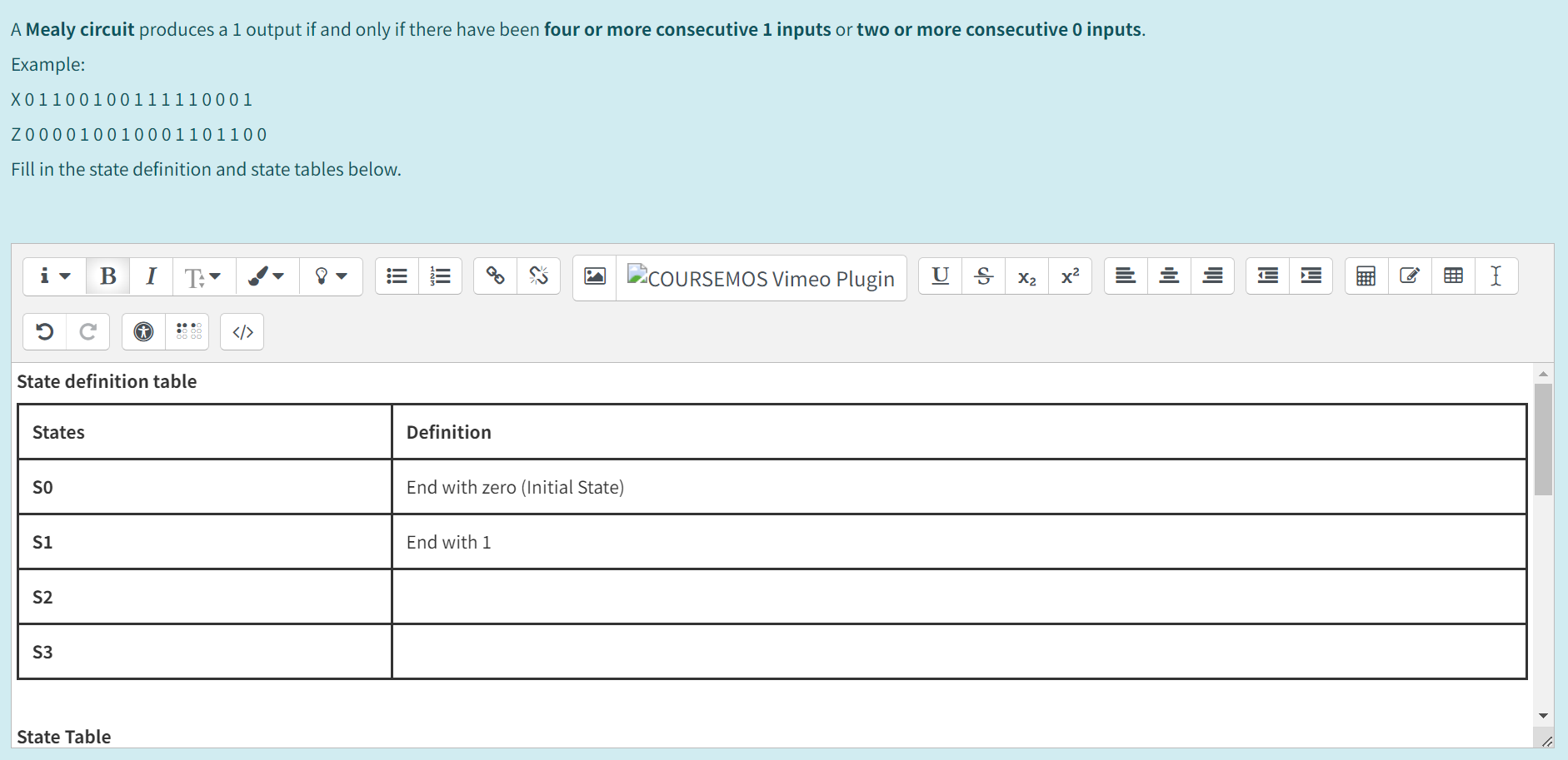 Solved A Mealy circuit produces a 1 ﻿output if and only if | Chegg.com