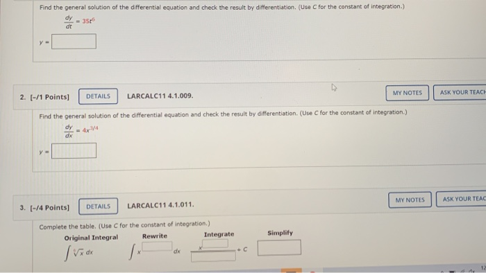 Solved Find the general solution of the differential | Chegg.com