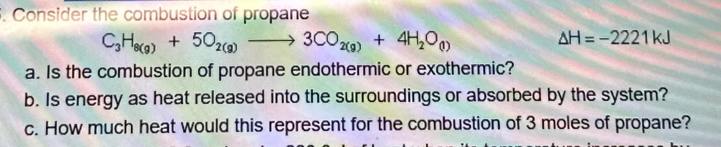Solved Consider the combustion of | Chegg.com