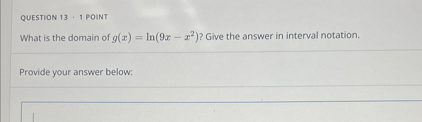 Solved QUESTION 13 - 1 ﻿POINTWhat is the domain of | Chegg.com