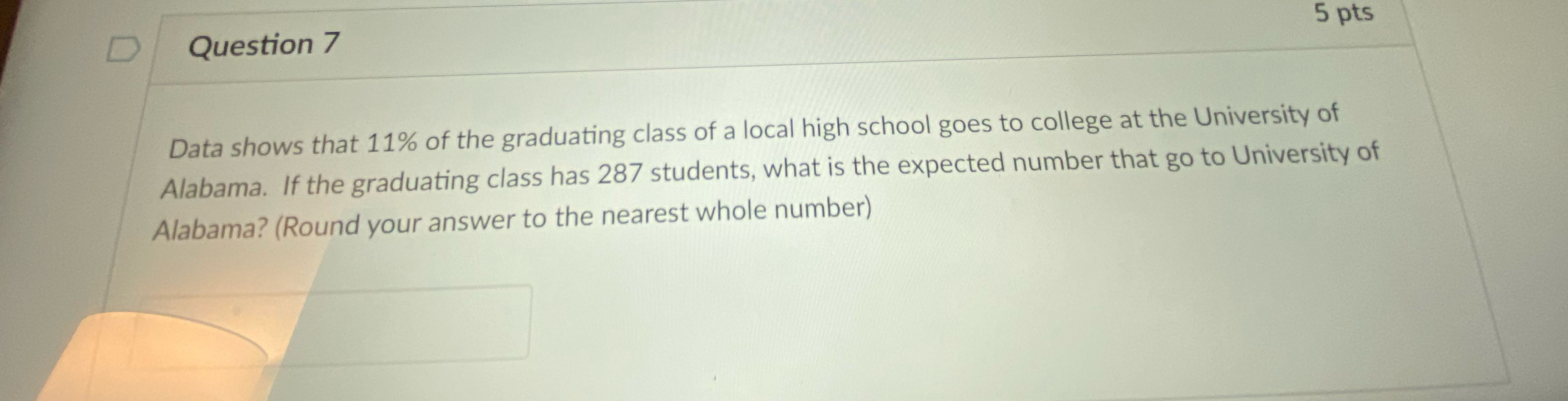 Solved Question 75 ﻿ptsData shows that 11% ﻿of the | Chegg.com