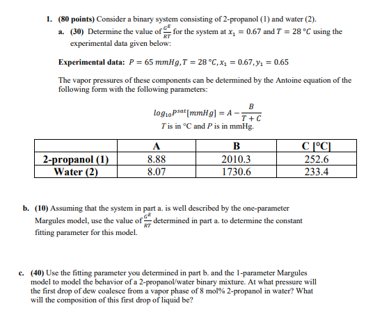 Solved (80 ﻿points) ﻿Consider a binary system consisting | Chegg.com
