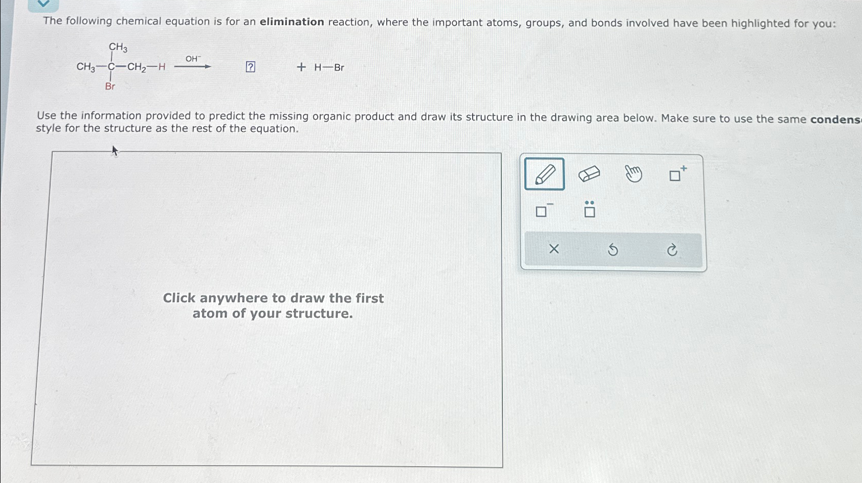 Solved The following chemical equation is for an elimination | Chegg.com