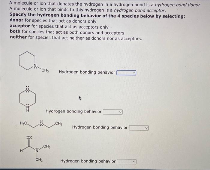 Solved A molecule or ion that donates the hydrogen in a | Chegg.com