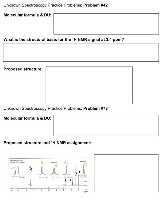 Unknown Spectroscopy Practice Problems: Problem #42 | Chegg.com