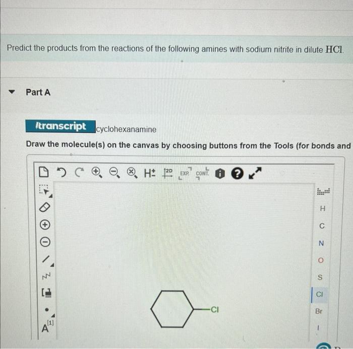 Solved chlorocyclohexane isnt the correct answer I got this | Chegg.com
