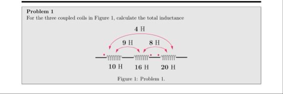 Solved Problem 1For the three coupled coils in Figure 1, | Chegg.com