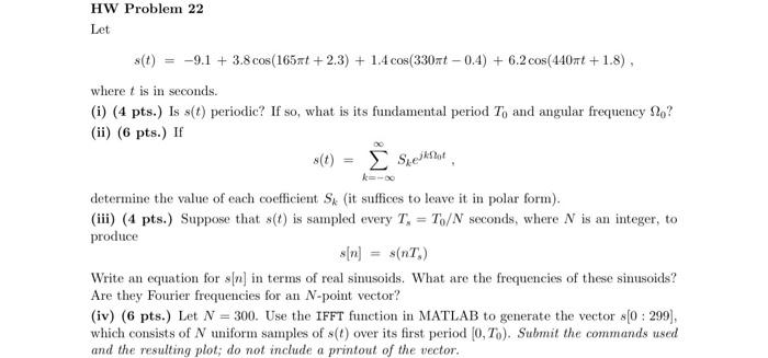 Solved HW Problem 22 Let | Chegg.com