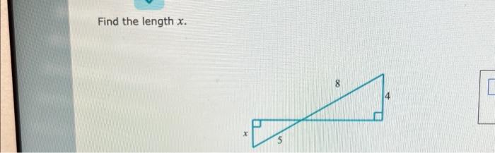 Solved Find the length x. | Chegg.com