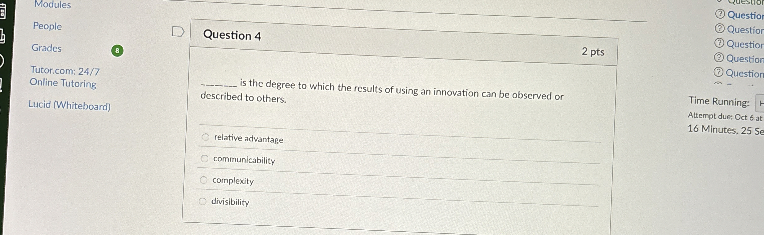Solved Question 42 ﻿ptsis the degree to which the results of | Chegg.com