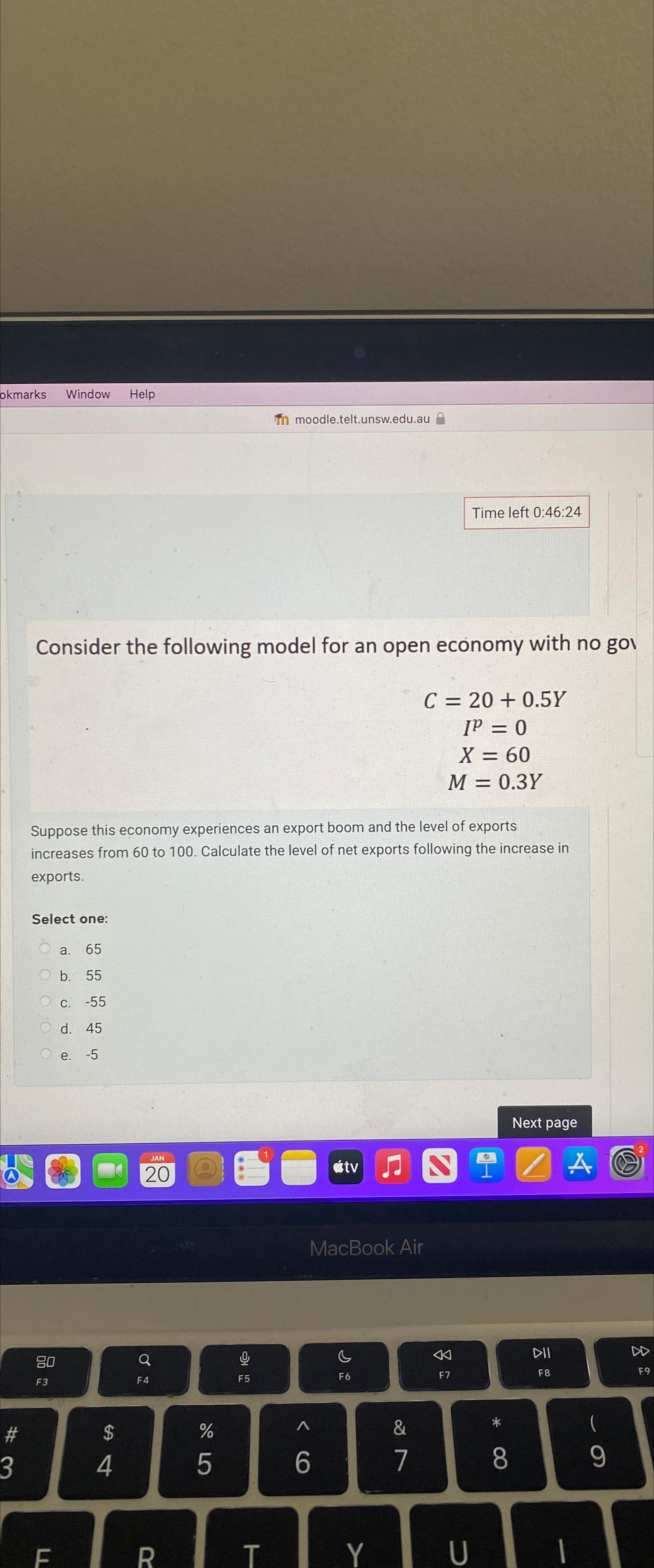 Solved okmarksWindowHelpIn moodle.telt.unsw.edu.auTime left | Chegg.com