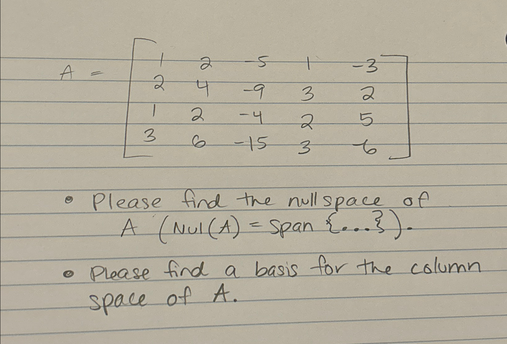 Solved Linear algebra please help! | Chegg.com