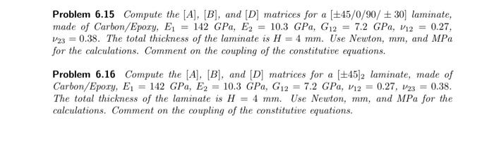 Solved Problem 6.15 Compute the [A],[B], and [D] matrices | Chegg.com