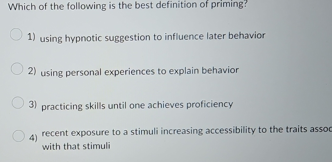 Solved Which of the following is the best definition of | Chegg.com