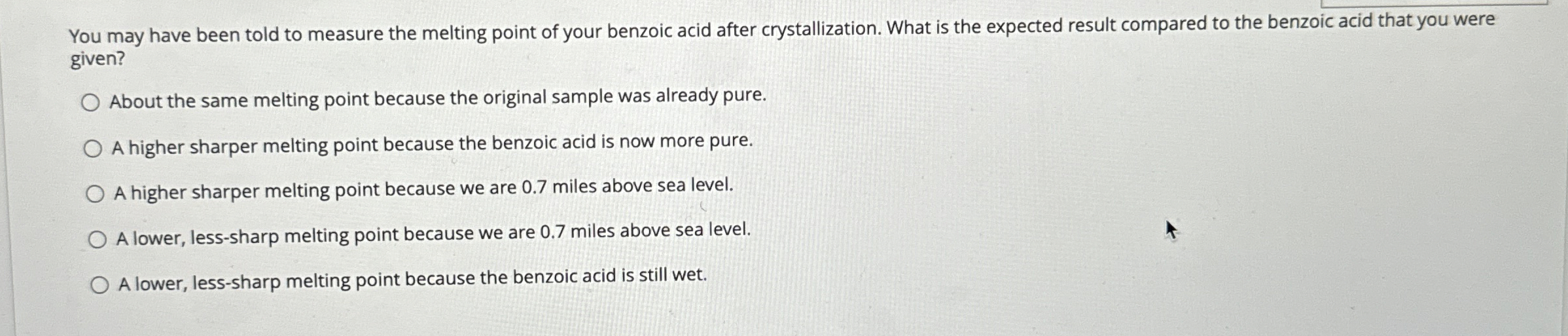 Solved You may have been told to measure the melting point | Chegg.com