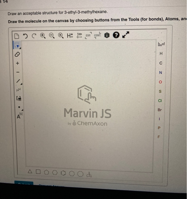 Solved Draw an acceptable structure for 3-ethyl-3- | Chegg.com