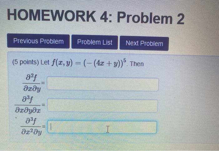 Solved HOMEWORK 4: Problem 2 Previous Problem Problem List | Chegg.com Solved HOMEWORK 4: Problem 2 Previous Problem Problem List | Chegg.com