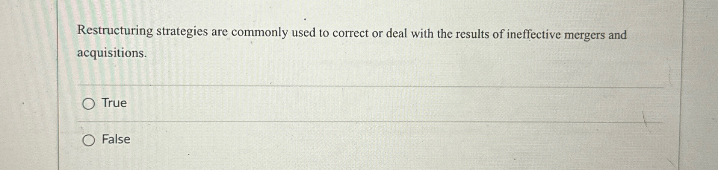 Solved Restructuring strategies are commonly used to correct | Chegg.com