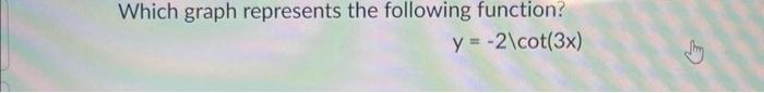 Solved Which graph is of the following function? | Chegg.com