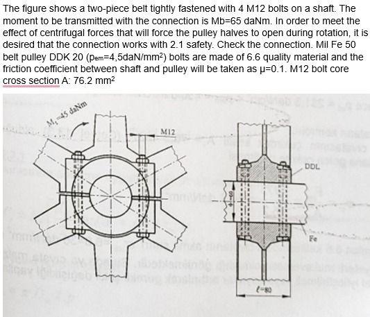 Solved The figure shows a two-piece belt tightly fastened | Chegg.com