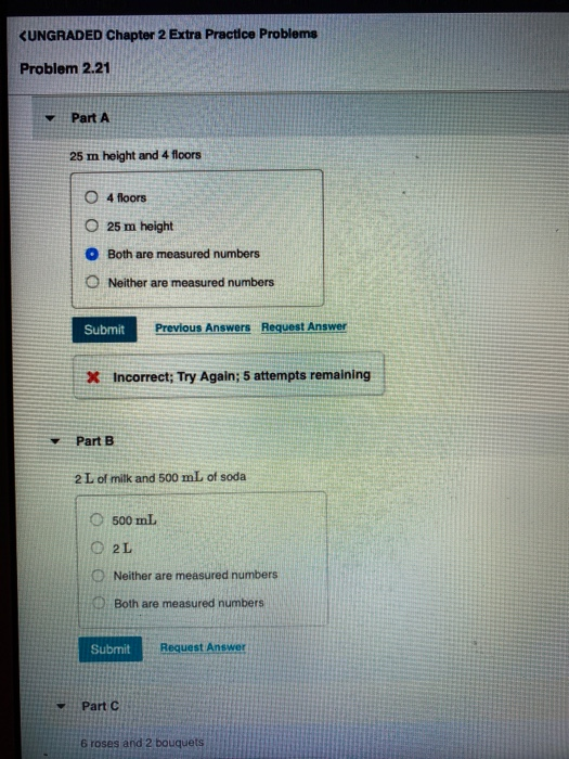 Solved CUNGRADED Chapter 2 Extra Practice Problems Problem | Chegg.com